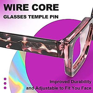 VISOONE Blue Light Blocking Glasses with TR90 Rectangle Frame and Chic Preppy Look for Women Men RIVER