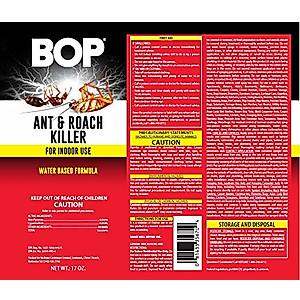 BOP Ant & Roach Killer, 17 oz, Easy to Use Pest Control Spray, Kills Bugs On Contact and Keeps Your Home Insect Free, Indoor/Outdoor Use for Quick Results