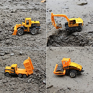 Hapavis Cars Toys for Kids Construction Trucks 26 in 1 Diecast Engineering Vehicles Toy Set with Playmat for Children Boys Kids 3 4 5 6 Years Old