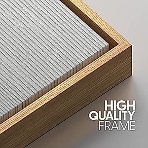 SIGNWIN Framed Canvas Print Wall Art Set Geometric Duotone Futuristic Arches Shapes Abstract Illustrations Modern Art Decorative Nordic Calm/Zen for Living Room, Bedroom, Office - 24"x36"x3 Natural