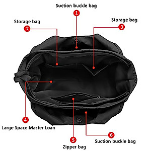 YSONG Tote Bag for Women, Tote Shoulder Handbags for women, Large Tote Bag Multi-function Pockets Travel Tote Bag with Zipper Large Capacity Work Tote Bag