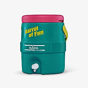 Igloo Special Edition Retro 2 Gallon Barrel of Fun Insulated Jug, Jade