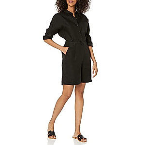 The Drop Women's Millie Pleated Long Walk Short- 7" Inseam, Black, L