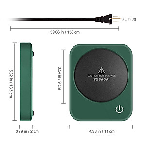 VOBAGA Coffee Mug Warmer, Electric Coffee Warmer for Desk with Auto Shut Off (No Cup), 3 Temperature Setting Smart Cup Warmer for Heating Coffee, Beverage, Milk, Tea and Hot Chocolate