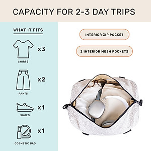 Jadyn Lola Travel Bag, Weekender/Overnight Duffel, Gym Tote Bag for Women (Desert Leopard)