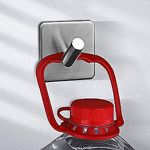 KAKOM Adhesive Bathroom Hooks, Heavy Duty 304 Stainless Steel Wall Door Hooks, Waterproof and Oilproof Kitchen Hooks (2Pack 15lb-Self-Adhesive)