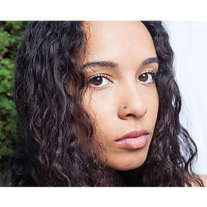 Flower Nose Ring Stud, Small Nose Pin Piercing, Unique Minimalist Dainty Style, 20g, L Back Shape, Handmade Jewelry By Umanative Design (Sterling Silver)