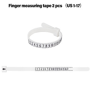 Metal Ring Sizer Measuring Tool Set, US Ring Mandrel for Ring Making and Finger Measuring, Three Ways to Quickly Find The Right Size (4PCS)