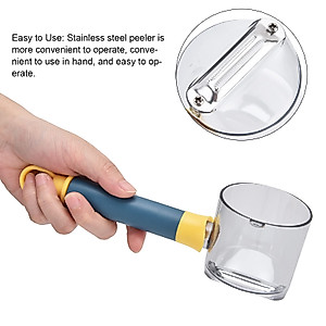 Vegetable Peeler with Peel Storage Container, Potato Peeler Planing Grater for Home