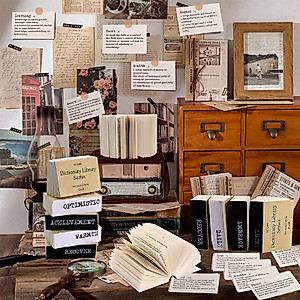 800pcs Vintage Scrapbook Paper, Mini Dictionary Scrapbooking Paper for Journaling Supplies, Decorative Craft Paper for Junk Journal
