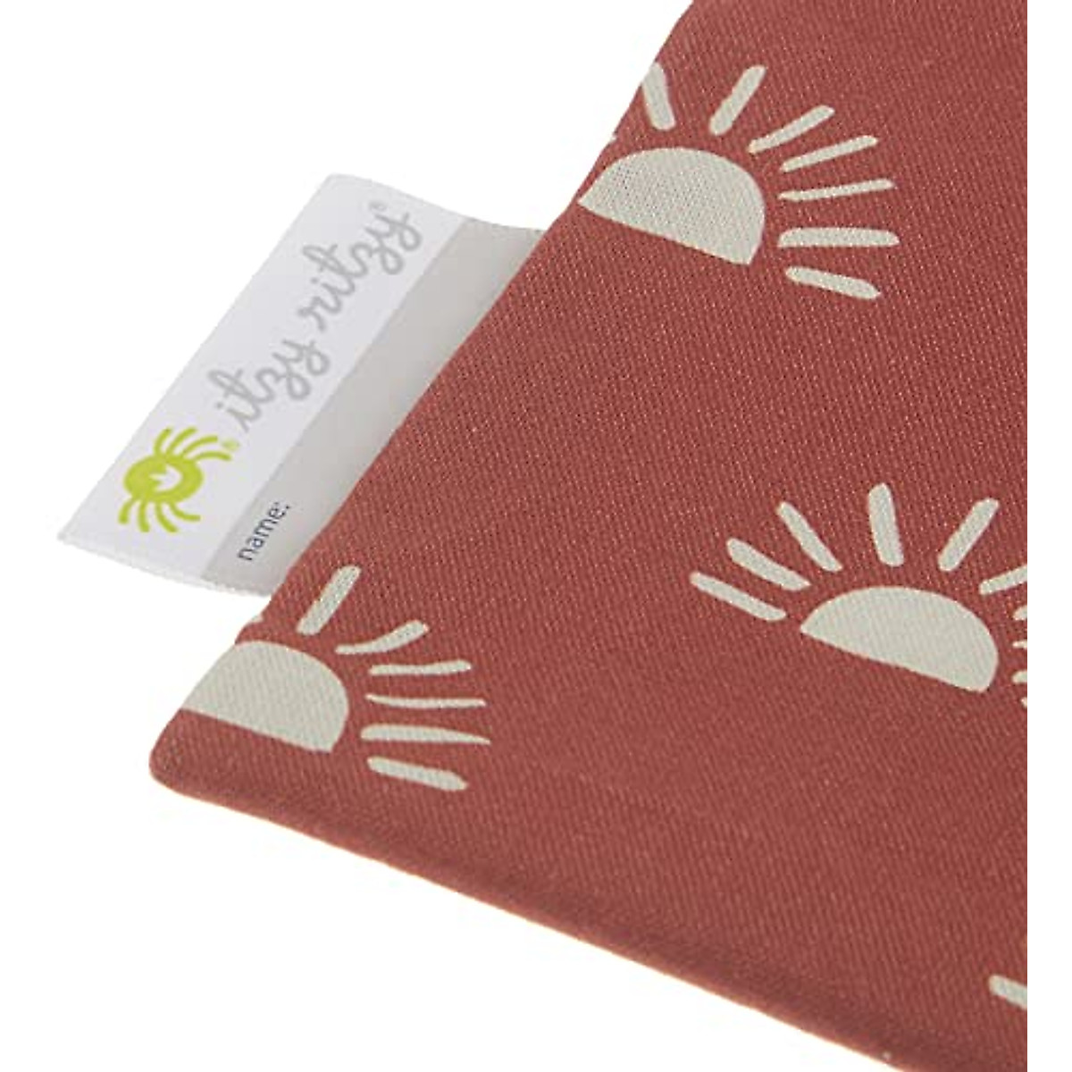 Itzy Ritzy Reusable Snack Bag – 7” x 7” BPA-Free Snack Bag is Food Safe, Washable & Ideal for Storing Snacks, Pacifiers, Electronics and Makeup in a Diaper Bag, Purse or Travel Bag, Terracotta Sunrise