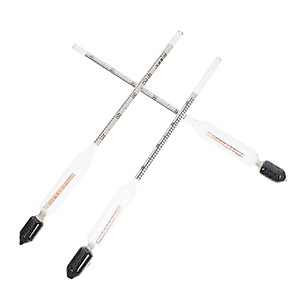 HOMOCONO 3pcs Sugar Meter Beer Hydrometer Maple Syrup Measurement Measure Gauges Wine Gauges Sugar Content Scale Measuring Sugar Scales Sweet Gauges Syrup Meter Iron Sand Transparent