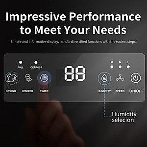 AIRPLUS 50 Pints Dehumidifier with Universal Wheels for Medium Spaces and Basements (AP2006)