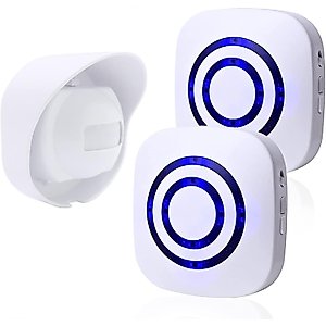 Wireless Driveway Alarm Weatherproof Outdoor Motion Sensor Detector Security Alert-Protect Outdoor/Indoor Property-328 ft Long Range -38 Chimes (2 Receiver and 1 Sensors)