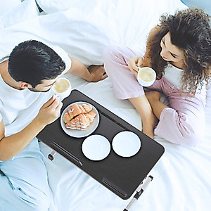 Lap Desk for Laptop,BUILDEC Adjustable Laptop Stand for Desk with Storage Drawer,Foldable Legs Standing Lap Table for Reading, Eating, Working, Writing, Gaming and Drawing in Bed Sofa Couch Floor…