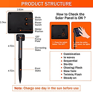 POTIVE Orange Halloween Lights, 2 Pack Each 75.5Ft 200 LED Orange String Lights Outdoor, 8 Modes Solar Orange Lights for Thanksgiving Yard Tree Fall Christmas Halloween Decoration