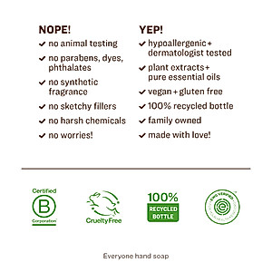 Everyone Liquid Hand Soap, 12.75 Ounce (Pack of 3), Apricot and Vanilla, Plant-Based Cleanser with Pure Essential Oils