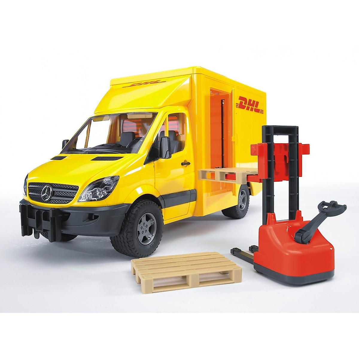 Bruder 02534 Mercedes Benz MB Sprinter DHL Delivery Truck with Hand Pallet Jack