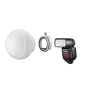 Godox ML-CD15 Flash Diffuser Modifier Bundle Diffusion Dome for V1S V1C V1N V1F V1O V860III V860II V850III TT685II TT600 TT685 AD200 AD200PRO AD300PRO AD400PRO ML30 ML60 ML60BI(Included 3 adapters)