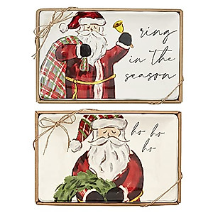 Mud Pie, Ring In, 7" x 11" Christmas Santa Tray
