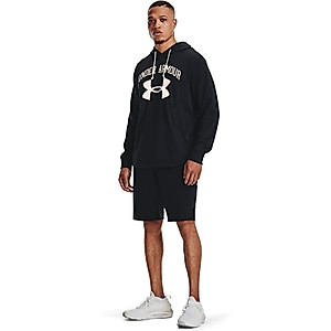 Under Armour Mens Rival Terry Shorts , Black (001)/Onyx White , Large