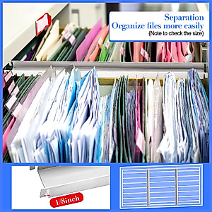 Lateral Front to Back File Rails Front to Back File Bar Rails Hanging File Rails Filing Cabinet Parts Stainless Steel File Drawer Rails 15.76 Inches Long (6 Pieces)