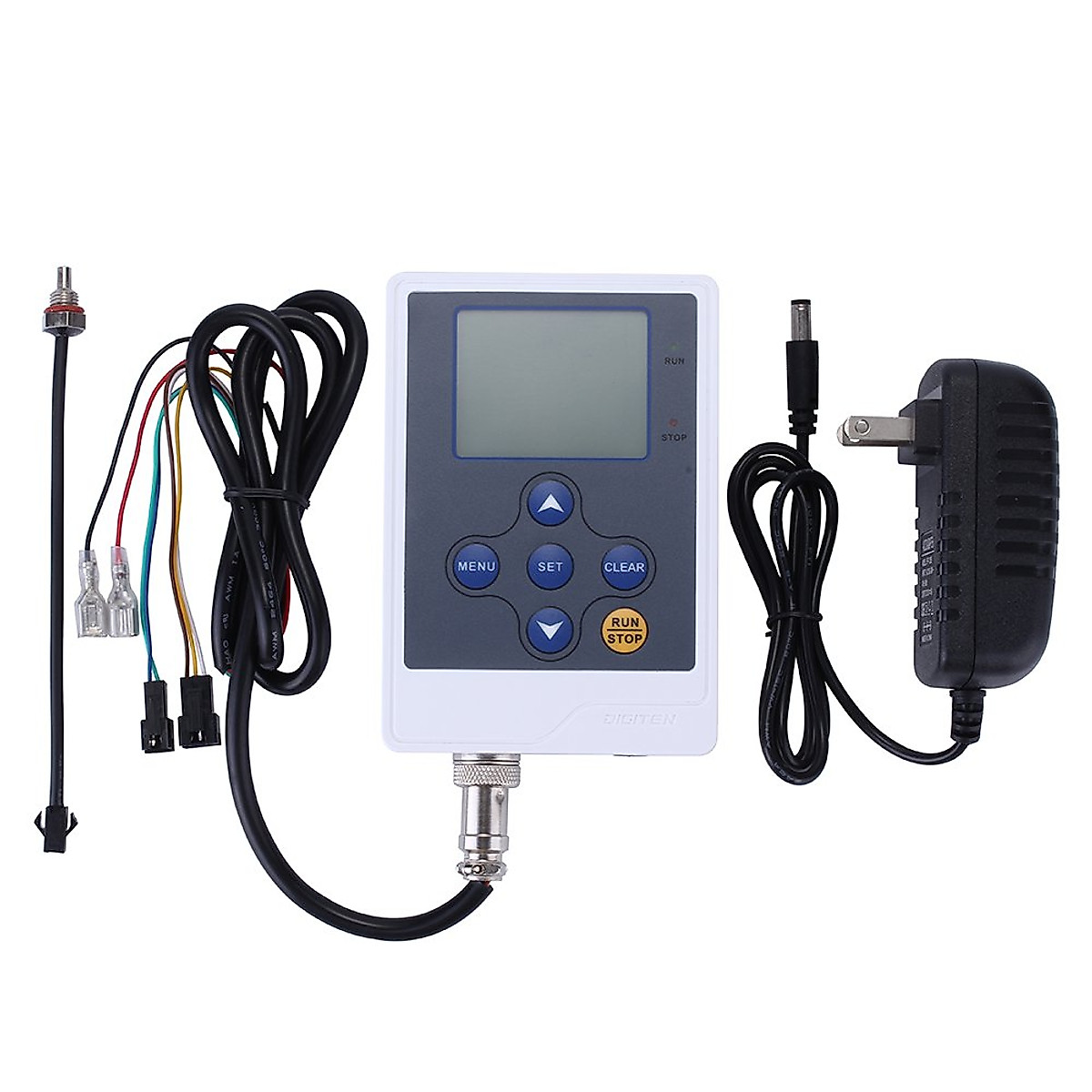 DIGITEN G1/2" Male Oil Fuel Gasoline Diesel Milk Water Liquid Gear Flow Sensor Meter + Digital Display Flowmeter Quantitative Controller Counter
