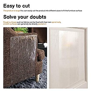 Cat Scratch Furniture Protector, 8 - Pack Cat Scratch Deterrent for Furniture, Couch Protector from Cat Claws, Anti Cat Scratch Protector, Twist Pins (Included)