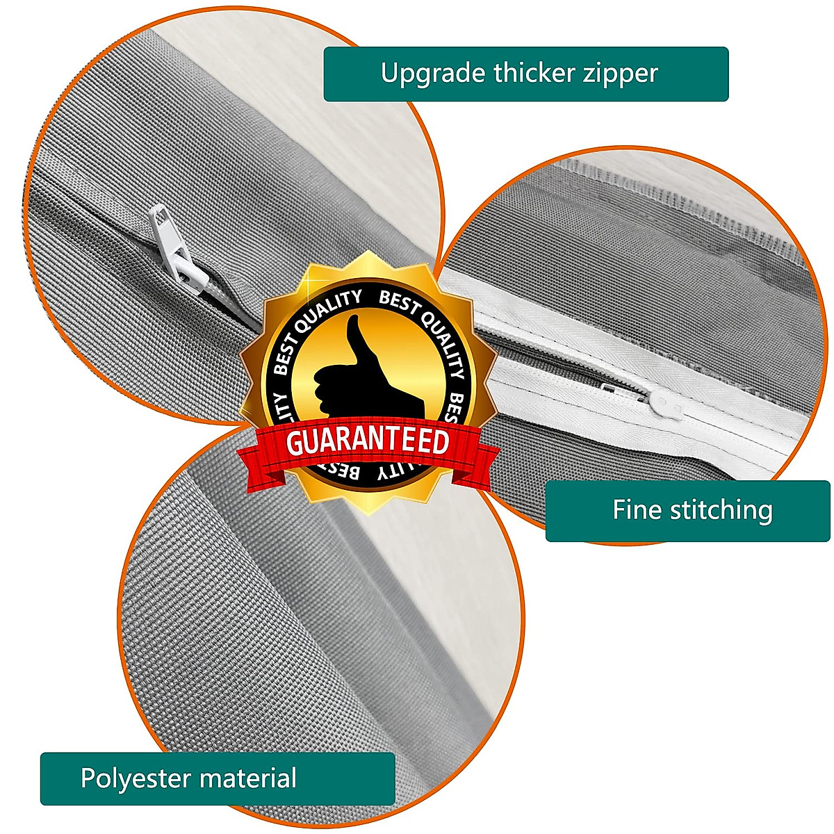 Sqodok Patio Cushion Covers, 2Pack Outdoor Cushion Covers for Patio Furniture, Waterproof Patio Cushion Slicovers Replacement