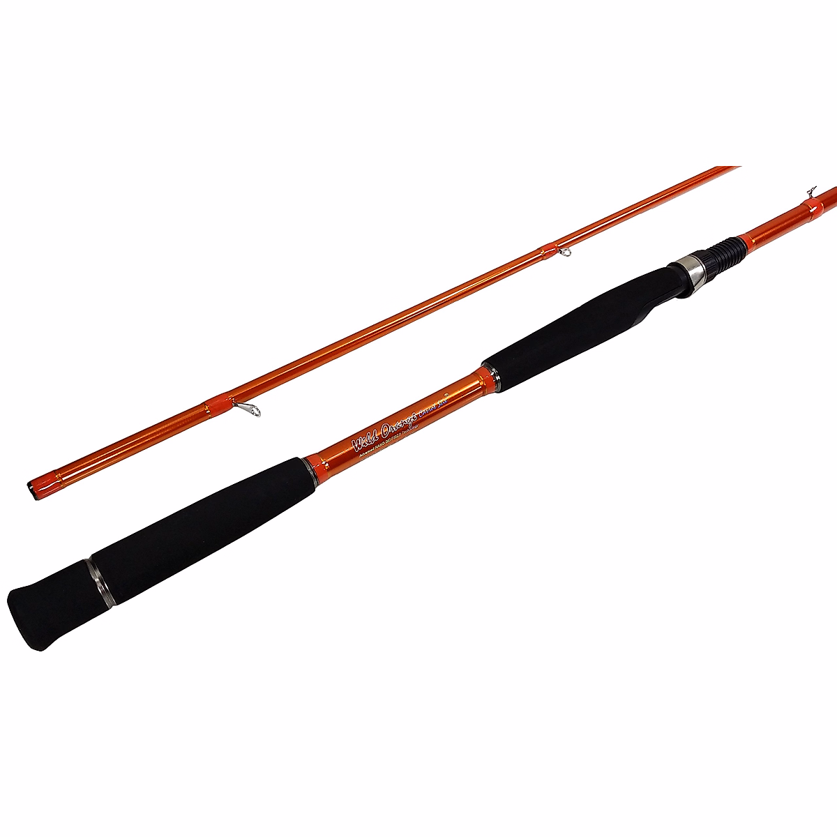 Carrot Stix Collapsible 2 Piece Spinning Wild Wild Orange Giant Size Salmon Steelhead Fishing Rod (10' 0" Medium Heavy)
