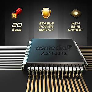 EZDIY-FAB USB3.2 Gen2x2 Type-E Front Panel Internal Expansion Card 20 Gbps PCI Express 3.0 X4 Adapter for Desktop PCs (ASM3242)