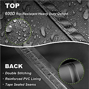 YHINGG Outdoor chaise lounge Cover Waterproof Stackable Patio Chair Cover Outdoor Furniture Cover Tear-Resistant Black (2)