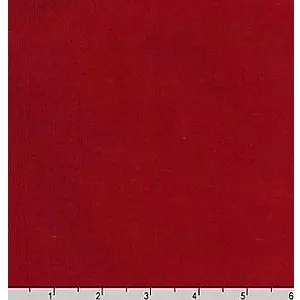 Robert Kaufman 21 Wale Corduroy Bright Christmas Red 57"" Wide Cotton Fabric by The Yard (C142-1308-RED)