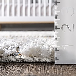 nuLOOM Angela High-Low Modern Diamond Tassel Area Rug