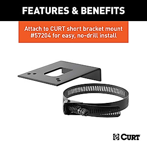CURT 58300 Vehicle-Side Trailer Wiring Harness Mounting Bracket for 4-Way Flat