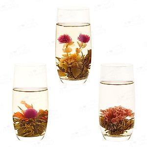 LWXLJMJZC－12pcs Individually Wrapped Blooming Tea，Jasmine Flowering Tea, Green Tea with Flowers－Gifts For Tea Lovers (12 Different Flavors)