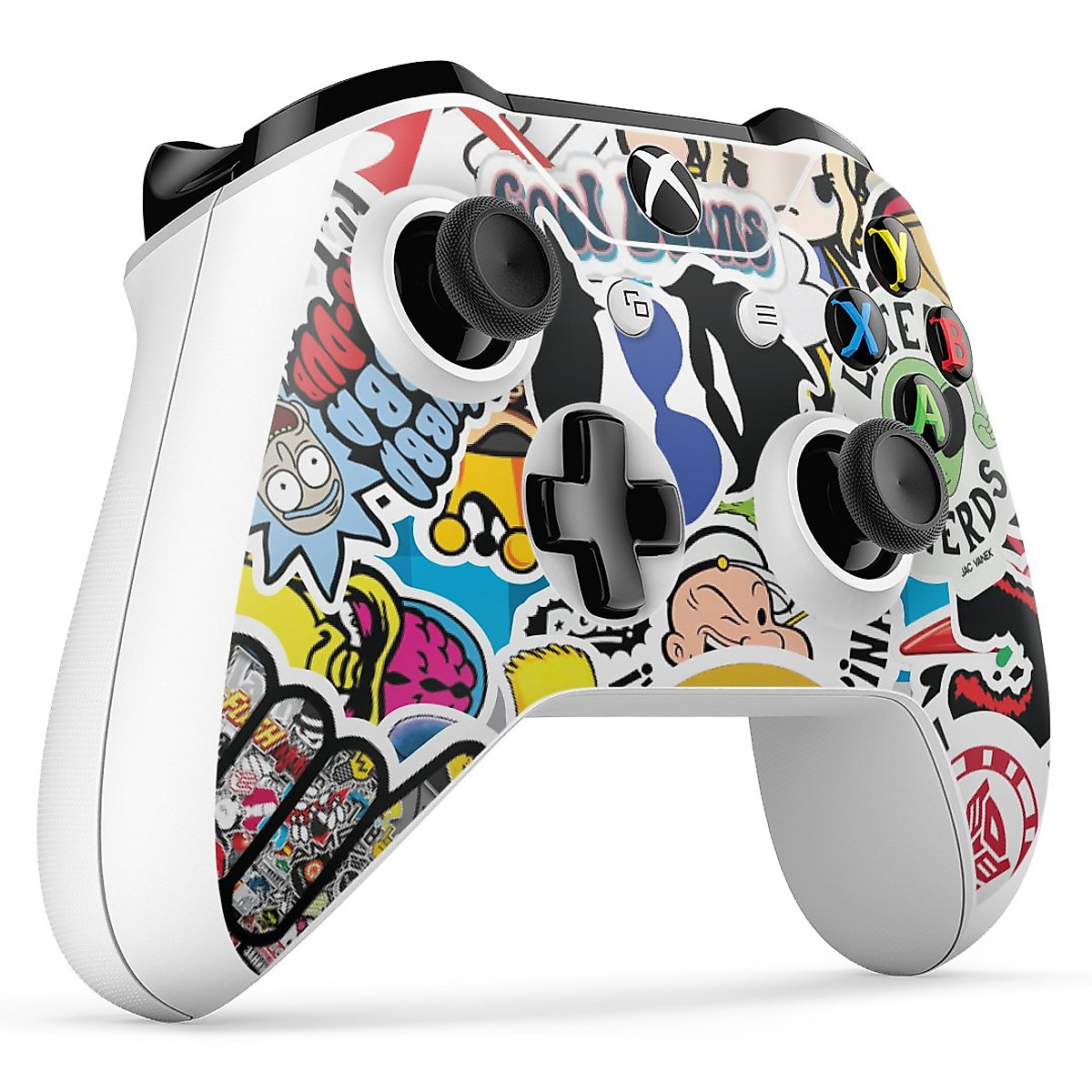 GNG Stickerbomb Skin Decal Sticker Compatible with Xbox One S Console + 2 Controller Skins