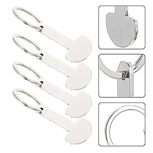 Tofficu 4pcs Trolley Tokens Key Ring Shopping Trolley Tokens Keychain Release Token Coin Keyring Small Aldi Quarter Holder Keychain for Grocery Shopping Cart