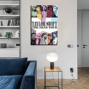 Country Music Pop Singers Swift Album Poster Taylor Canvas Wall Art Aesthetic Decoration Printed Canvas Art Printing Decoration (12x18,Unframed)