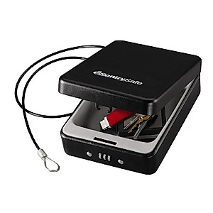 Sentry Safe Small Safe, Lock Box with Combination Lock for Office or Dorm, Ex: 2.6 in. H x 5.9 in. W x 8.0 in. D