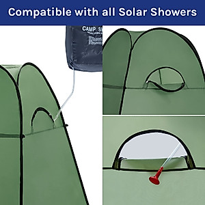 WolfWise Portable Pop Up Privacy Shower Tent Spacious Changing Room for Camping Hiking Beach Toilet Shower Bathroom Green