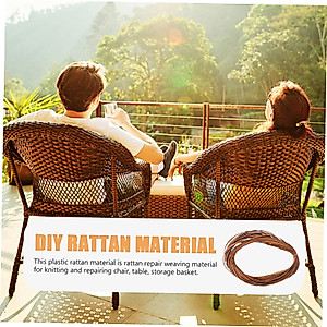 Angoily 1 Roll Reed Cane Wicker Repair Kit Patio Chair Repair Kit Bamboo Flat Sticks Chair Repair Wicker Natural Bamboo Sticks Bamboo Slats Wood Strips for Crafts Pe Plastic Rattan Chair