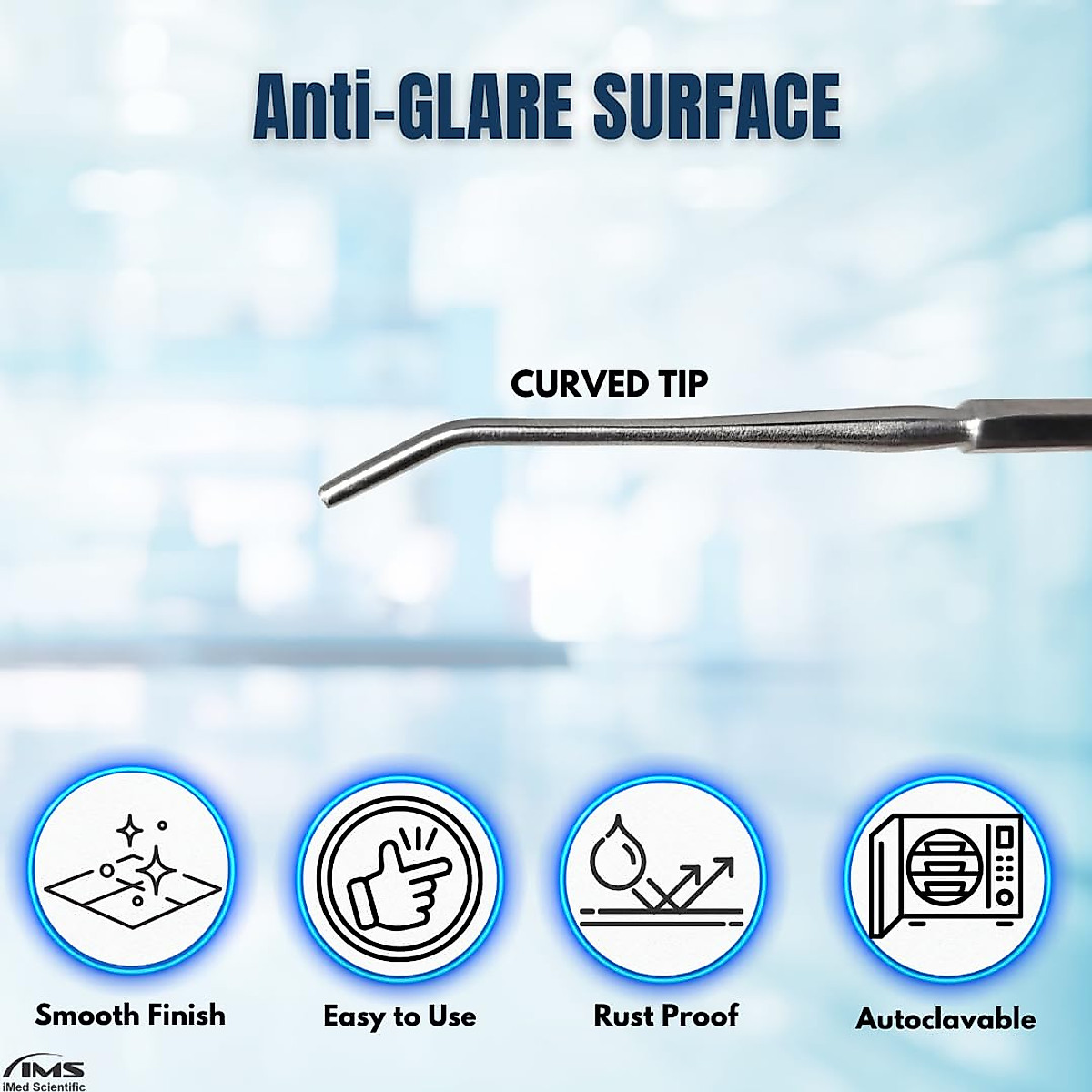 Mall Probe and Seeker Dissecting Instrument Angular Semi-Blunt Tip Made of Stainless Steel for Lab Dissections Multipurpose Laboratory Supplies Used by Student and Professionals (1 Pcs)