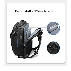 Men travel Professional camera backpack With tripod bracket, Detachable into a Anti-theft travel 17 inch Laptop Backpack, 40L outdoors business backpack,Applicable to digital SLR camera