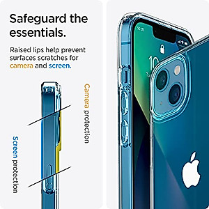 Spigen Ultra Hybrid S [Anti-Yellowing Technology] Designed for iPhone 13 Case (2021) - Crystal Clear
