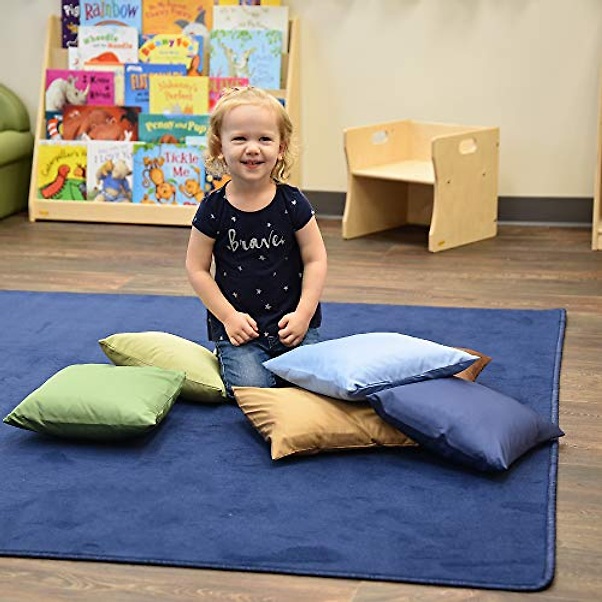 Children's Factory 12" Cozy Pillows for Kids, Lt. Woodland Set-6, CF650-543, Flexible Seating Classroom Pillows, Preschool, Daycare or Playroom Décor