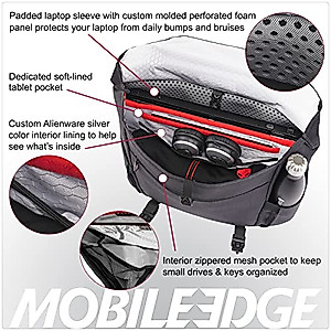 Mobile Edge Alienware Area-51m Laptop Messenger Bag - Fits laptops 15 Inches to 17.1 Inches - Tactical Messenger Bag for Men & Women with Padded Laptop & Tablet compartments - Heather Gray, AWA51MB17