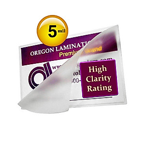 Key Card Laminating Pouches 2-1/2 x 3-7/8 Laminator Sleeves 5 Mil Qty 100