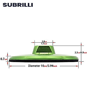 SUBRILLI 4-Inch Aluminum Backer Pad/Hook and Loop Backing Plate Holder with Arbor 5/8"-11 for Sanding Polishing