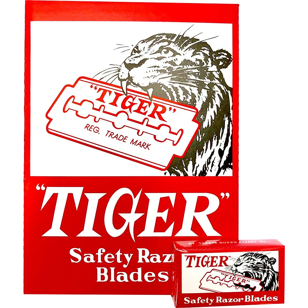 100 Tiger Carbon Double Edge Razor Blades